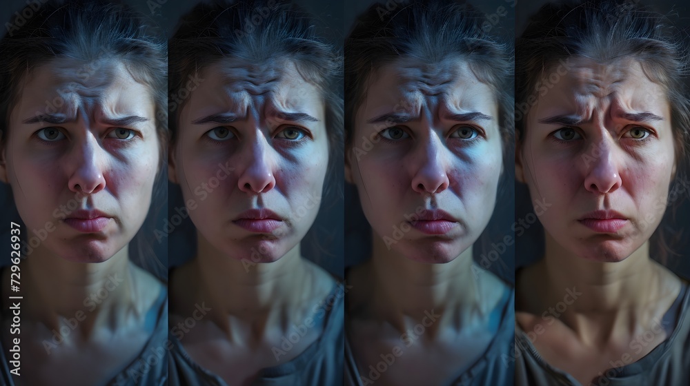 Time-lapse of changing facial expressions, Ultra realistic 8k ...