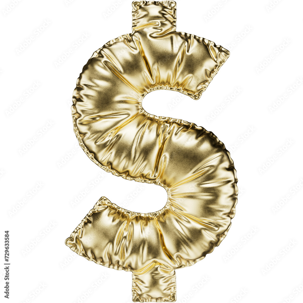USD. United states dollar icon. Golden dollar sign in the shape of a ...