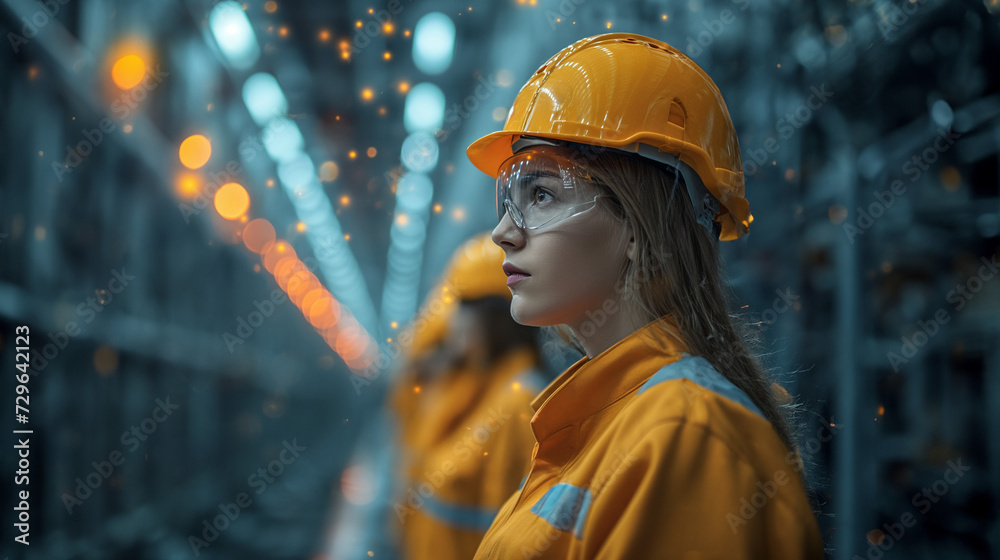 Futuristic Technology Concept: Team of Engineers and Professionals ...