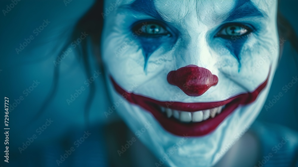 Concealed Identity: Person with Painted Smile Mask in Ultra-Realistic ...