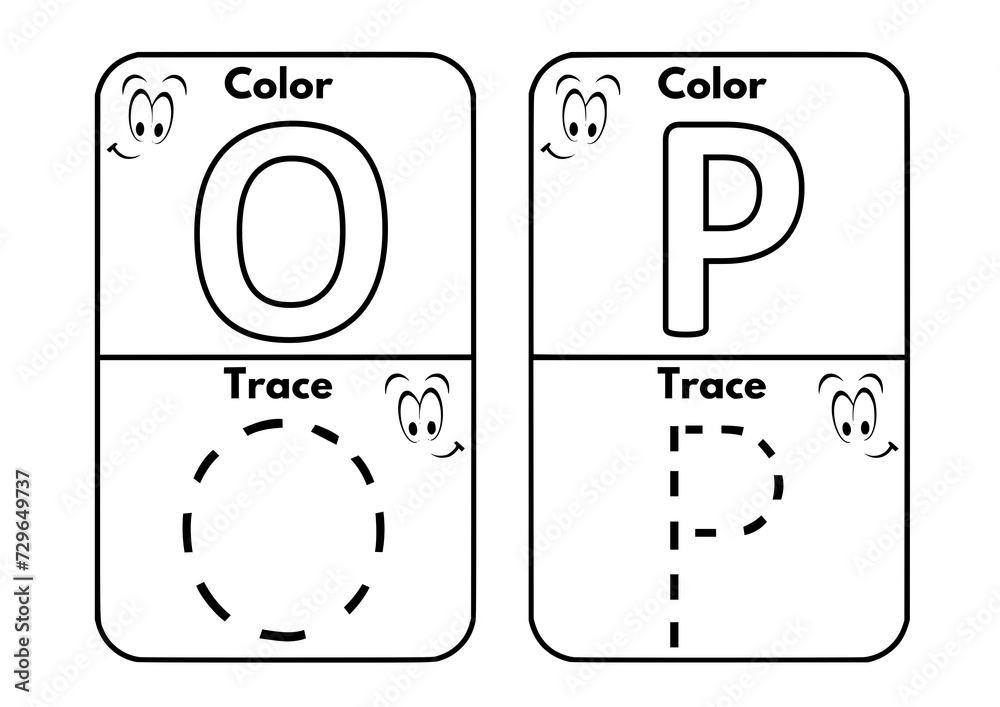 ABC cards for kids. Set of English alphabet cards, Cards to work on ...