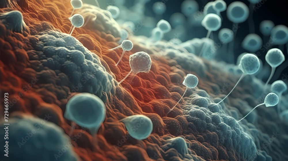 Macroscopic observation of organisms bacteria and cells and viruses ...