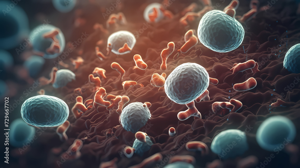 Macroscopic observation of organisms bacteria and cells and viruses ...