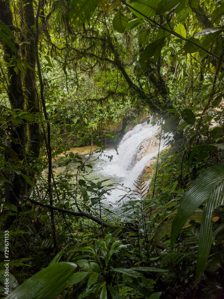 Cascada en la comarca de Panamá, lugares místicos Stock Photo | Adobe Stock