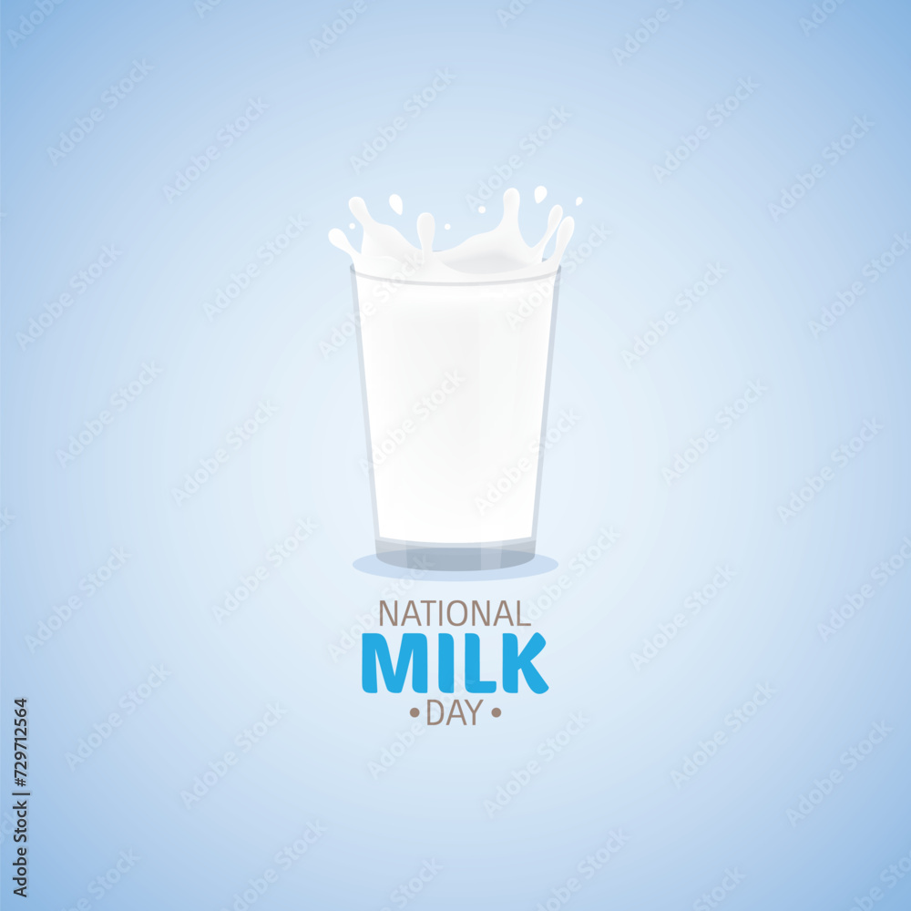National Milk Day Vector Illustration. Fresh Milk Illustration ...