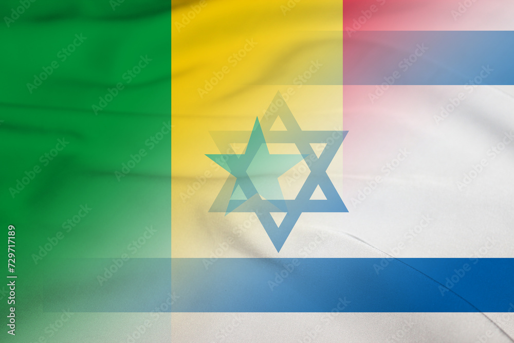 Senegal and Israel state flag international contract ISR SEN Stock ...
