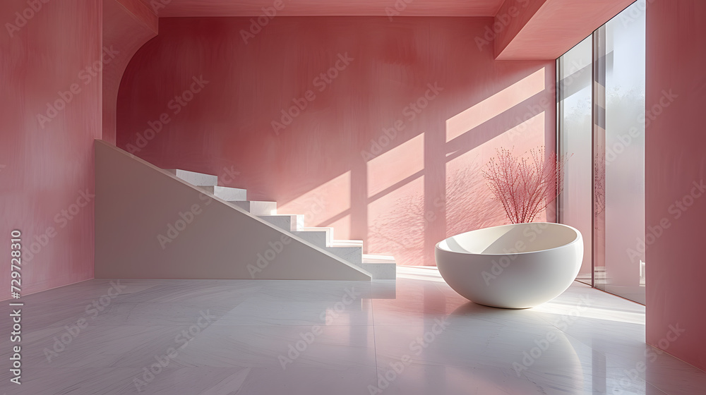 Pink Ultra Modern Interior Concept Design 3D Renderings, Room Interior ...