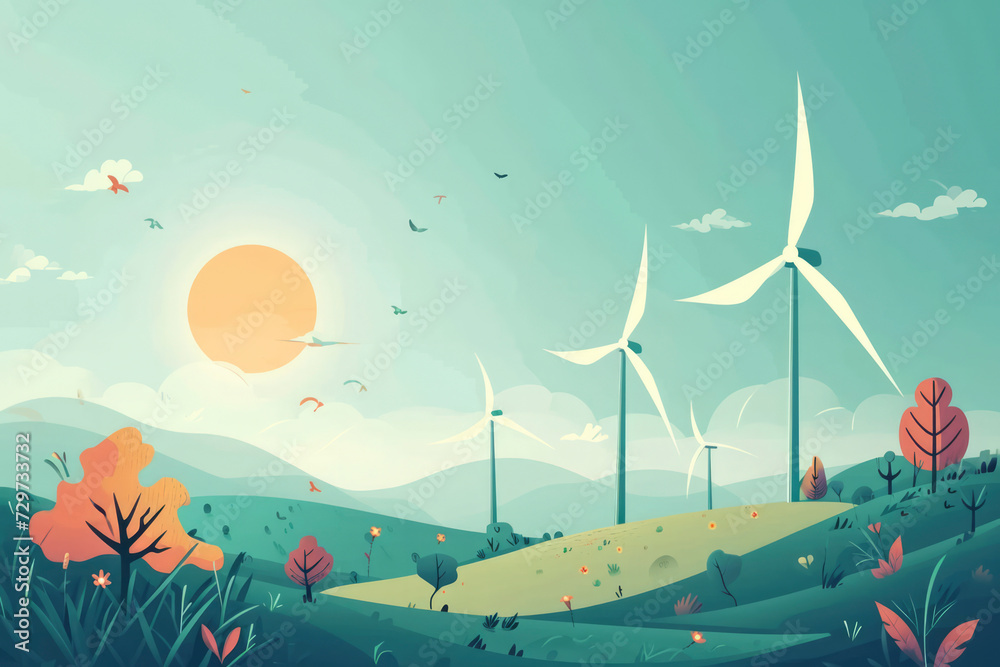 Wind Power: Generating electricity by harnessing the kinetic energy of ...