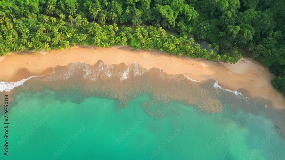 Flying by side over Bom Bom beach. one of the most beautiful beaches at ...