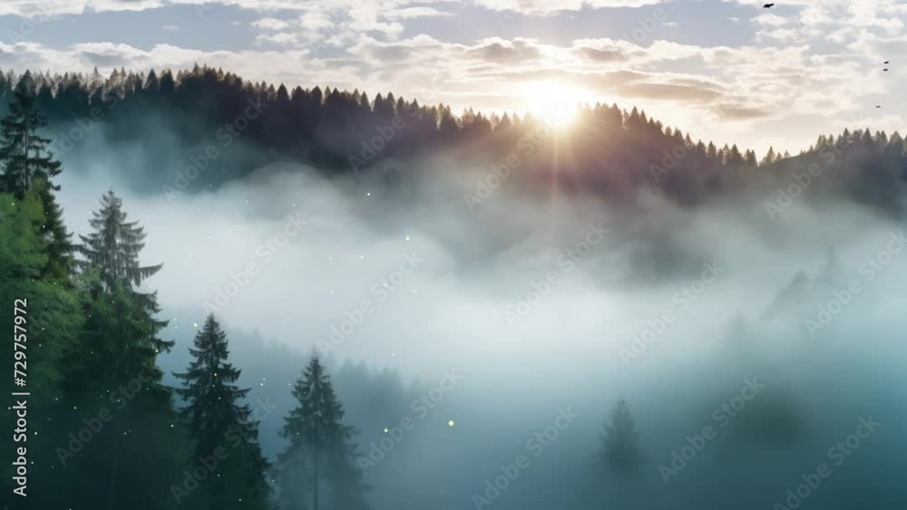 fog overlays photo. overlay realistic clouds morning. forest with ...