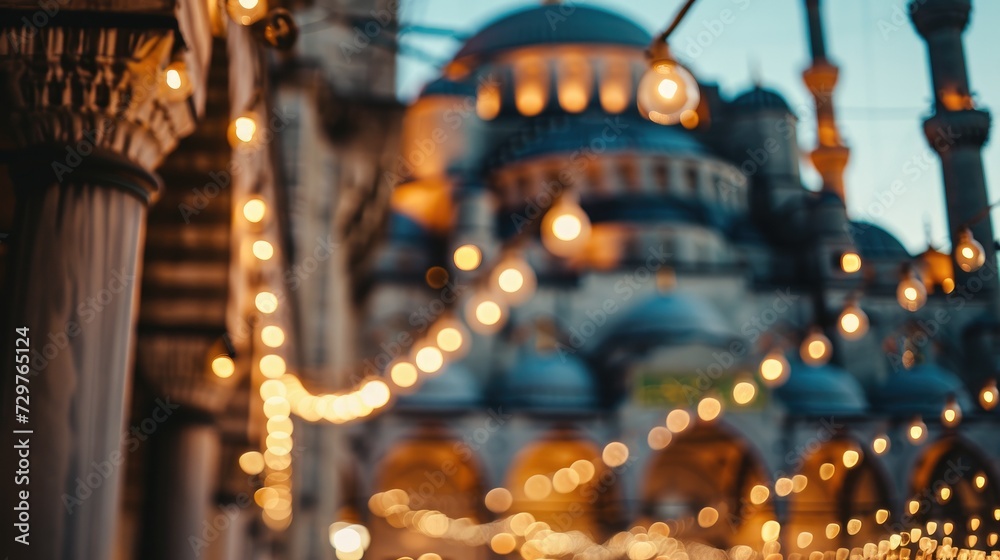 Architectural Marvel: Grand Mosque Silhouette in the Twilight ...