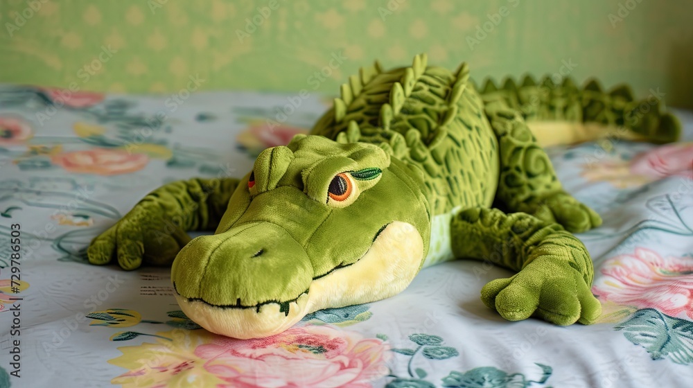 Alligator Stuffed animal in soft furry plush. Cute and adorable animal ...
