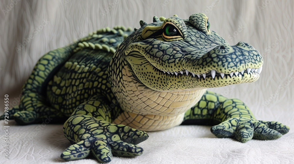 Alligator Stuffed animal in soft furry plush. Cute and adorable animal ...