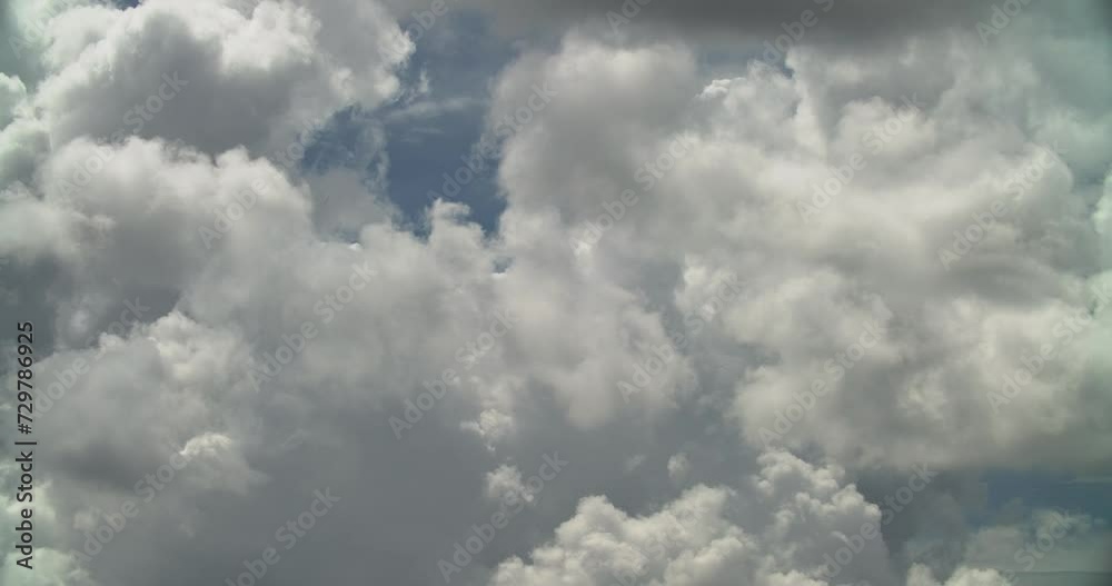 Transition from gently clouds to storm thunder sky, Amazing Storm White ...