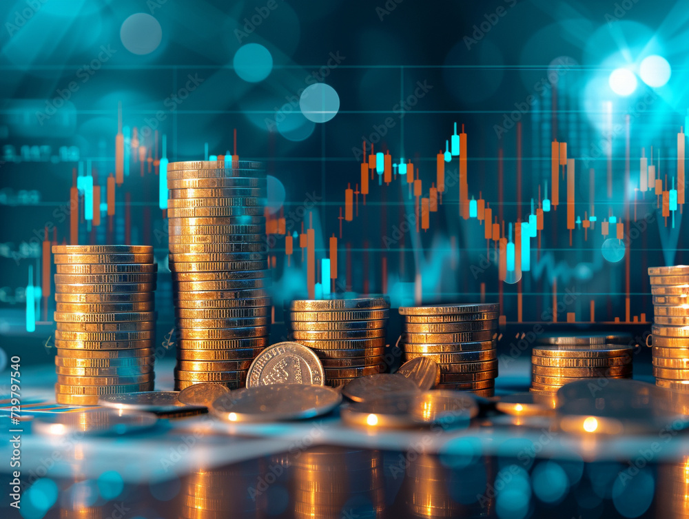 Picture a dynamic scene where the intricate dance of finance and ...