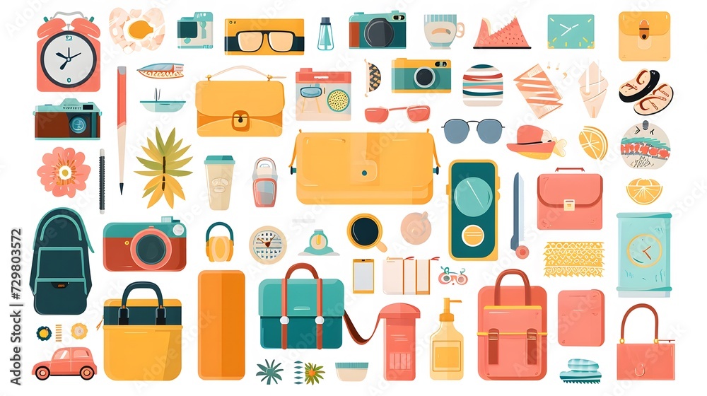 clip art collection of everyday objects and symbols Stock Photo | Adobe ...