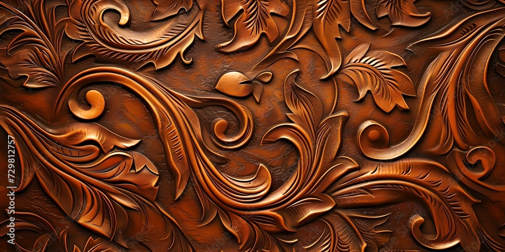 Elegant wood carving texture displaying artistic craftsmanship. ideal ...