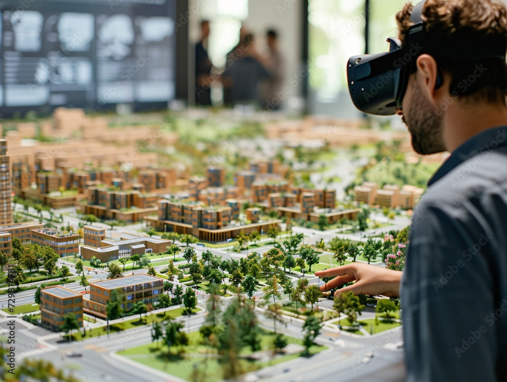 Through the utilization of virtual reality, a civil engineer transforms ...