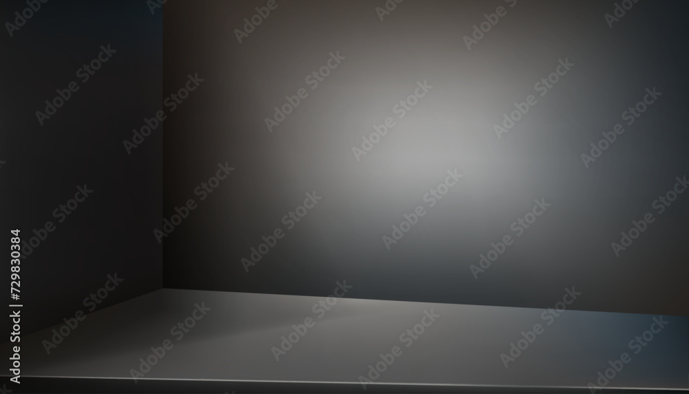 Background Studio Room with Spot Light on Silver steel countertop,Empty ...