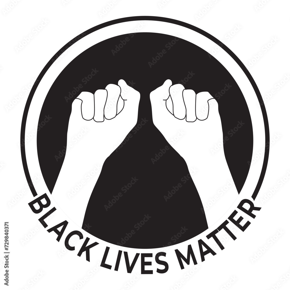 Symbol of the black freedom movement. Black lives matter. Movement for ...