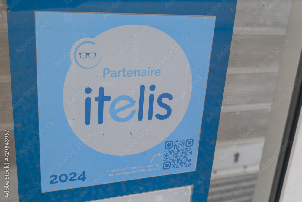 Itelis partenaire 2024 sign text shop facade mutual hearing aid brand ...