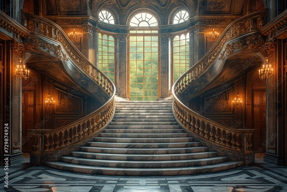 Staircase of the Month A Grand Staircase with a View of the Outdoors ...
