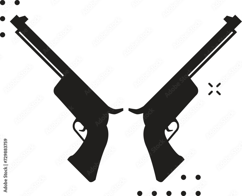 Hand gun pistol svg vector cut file cricut silhouette design for t ...