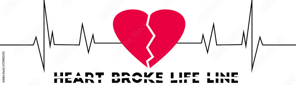 it is the Heart Broke Life line image for I make an illustration, the ...