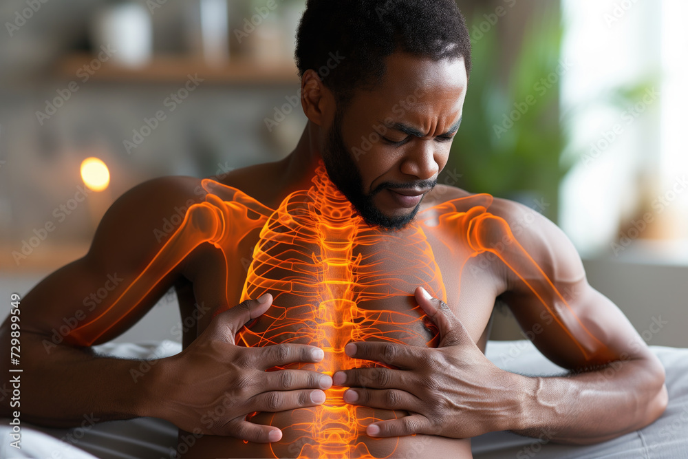 Chest injury, rib fracture, joint inflammation, thorax disease, African ...