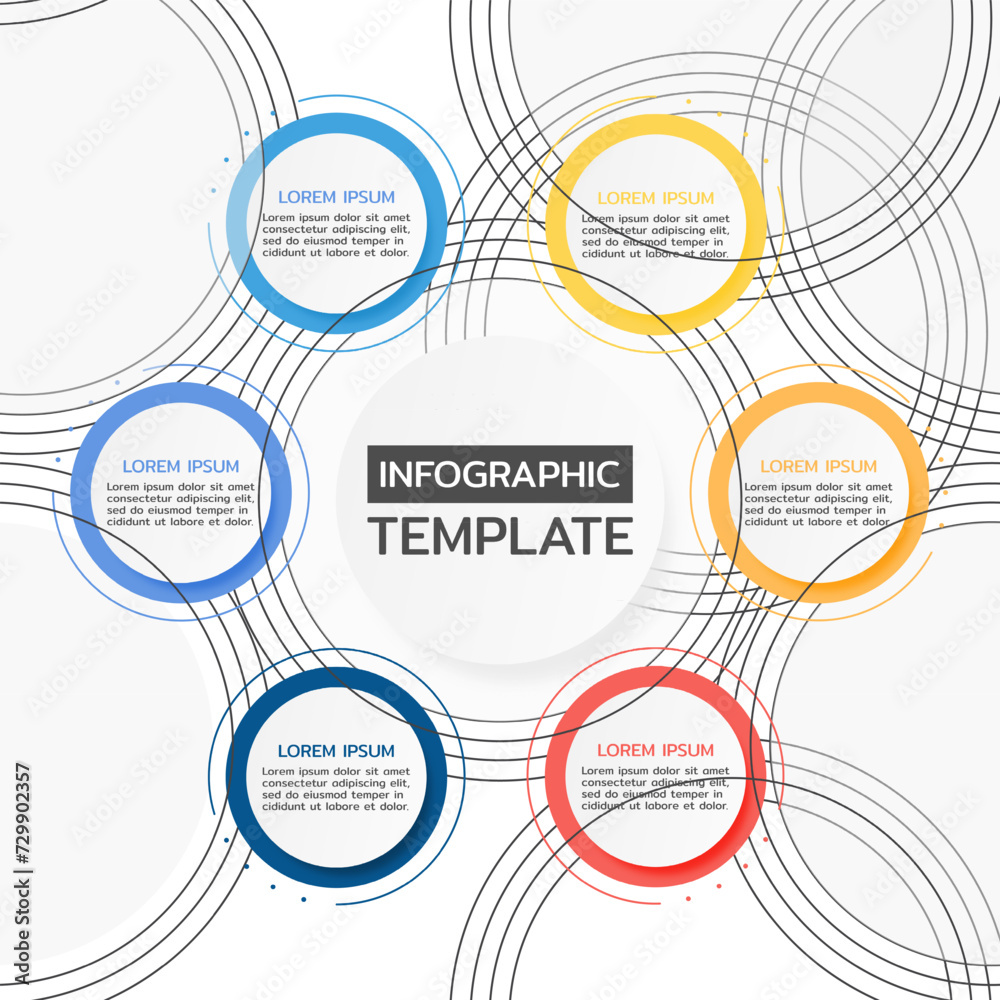 Vector Infographic Label Design With Icons And 6 Options Or Steps Infographics For Business