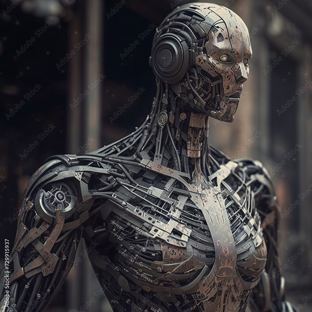 human humaniod two thousand years from now, highly advanced robot in ...