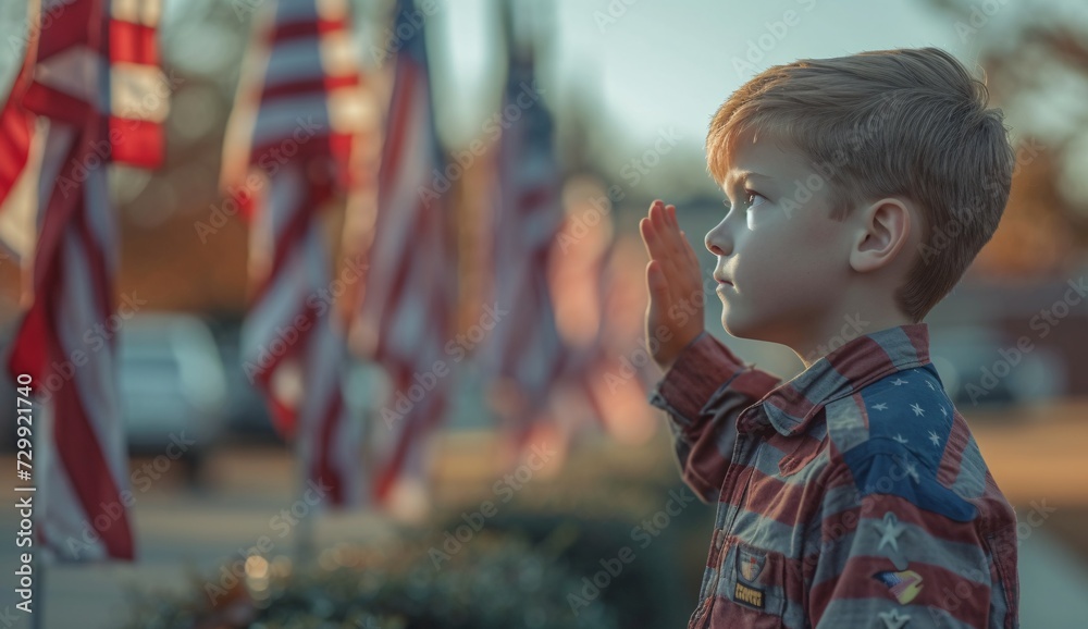 Waving Goodbye to the American Flag A Boy's Salute to the Nation ...