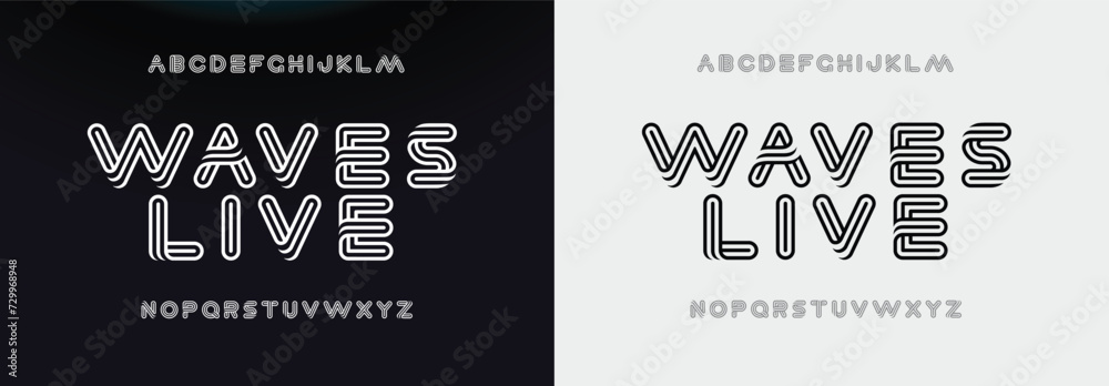 Abstract thin line font alphabet. Minimal modern fashion fonts and ...