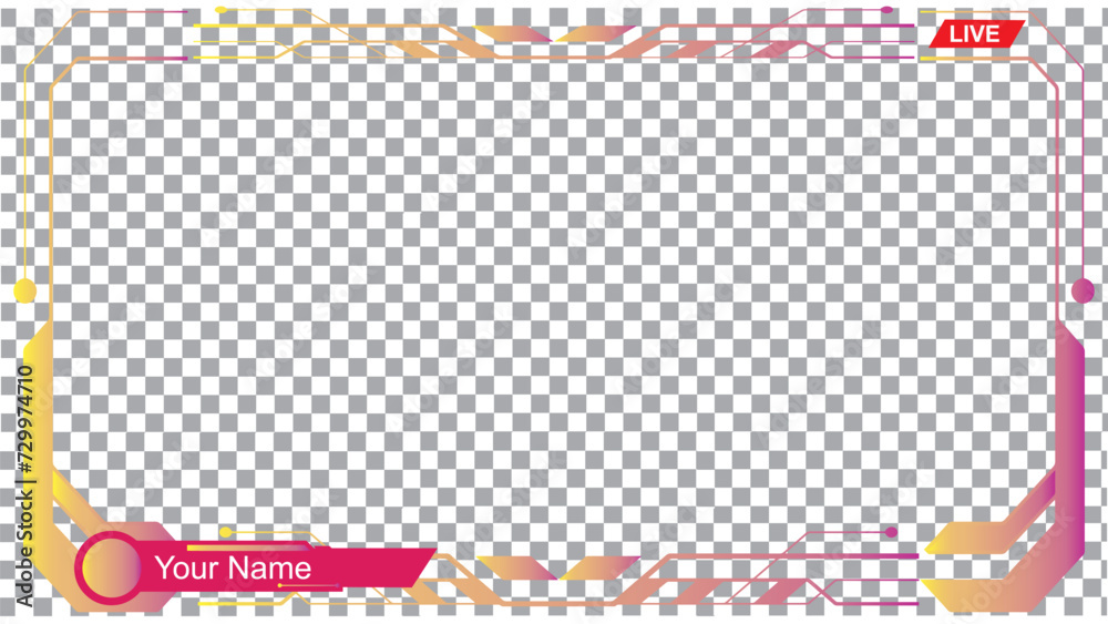HUD elements set overlay stream transparent background, cinema, film ...