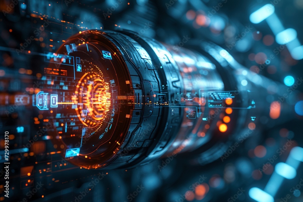 Embark on Futuristic Innovation: Technology Background Wallpaper with ...