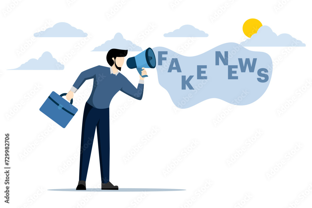 concept of fake news or misleading information that people share on ...