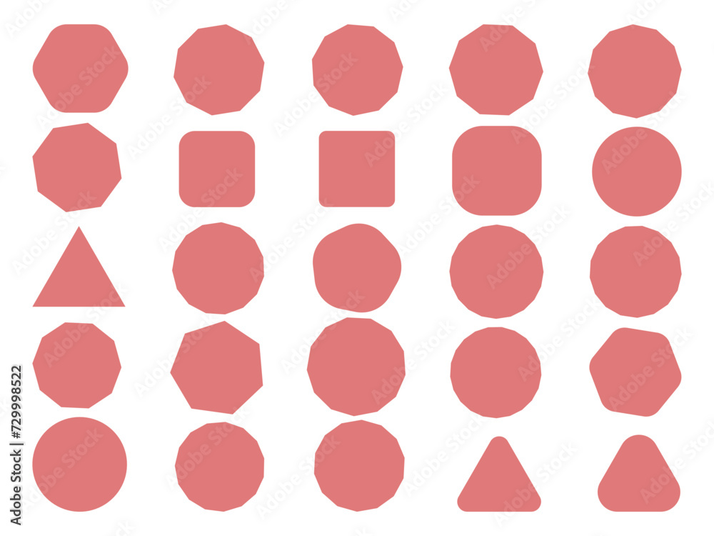 Different types of regular polygons.geometric shapes triangle, square ...