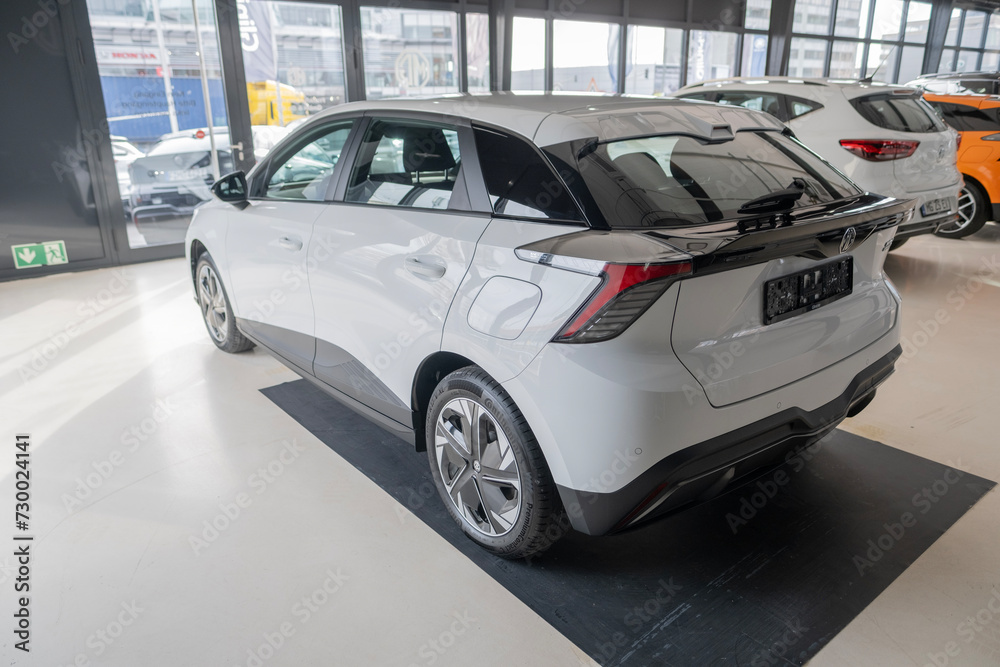 new white Car MG4 Electric, Motor UK Limited Nanjing, high-performance ...