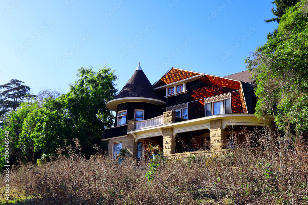 Los Angeles, California: Gilbert House at 1333 Alvarado Terrace, built ...