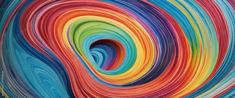 Swoosh of colors. Liquid colors swoosh in a transparent orb. spinning ...