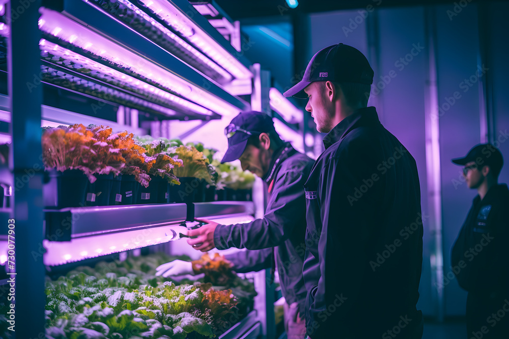 Modern technology in agriculture - multi level farming structure Stock ...