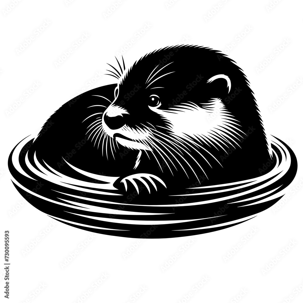 Otter, Sea Otter, Otter Silhouette, Otter Cut files, Cute Otter Svg ...