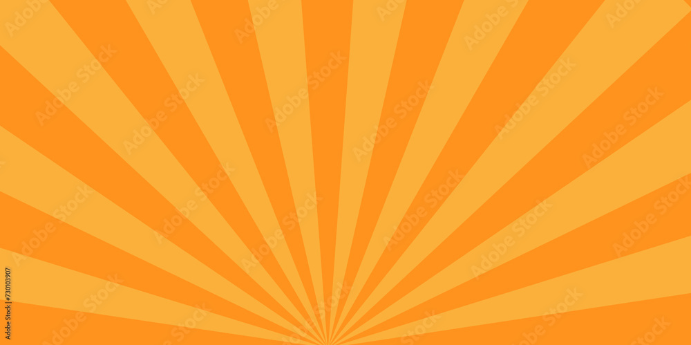 Abstract orange sun rays and sunburst backdrop background. seamless ...