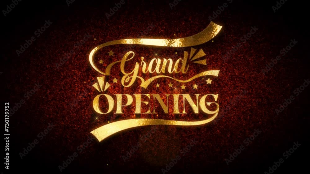 Decorative Luxury Grand Opening Lettering Gold Texture Glitter Dust ...
