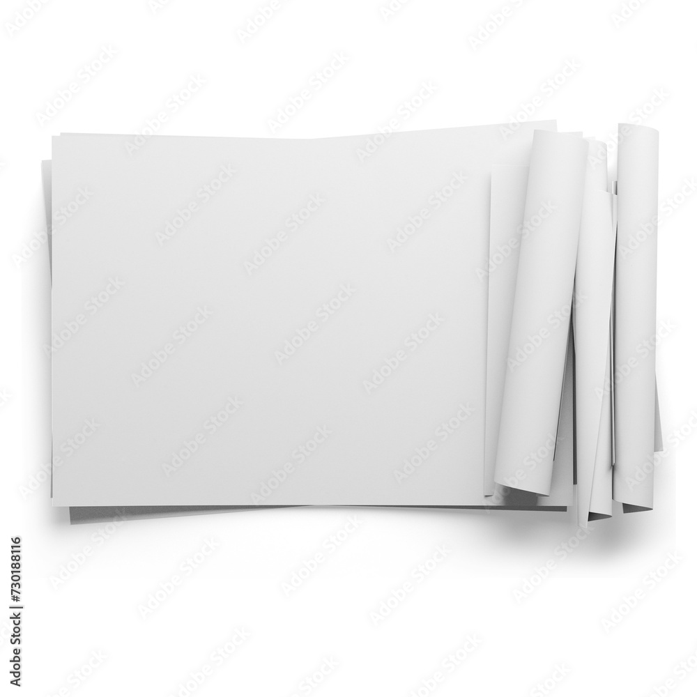 Realistic blue print paper isolated on transparent background.fit ...