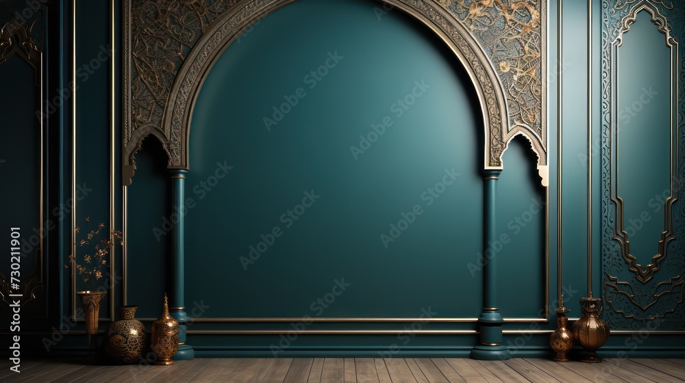 Islamic backgrounds with copy space and Islamic wall with patterns ...