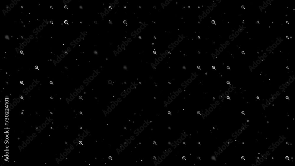 Template animation of evenly spaced zoom in symbols of different sizes ...