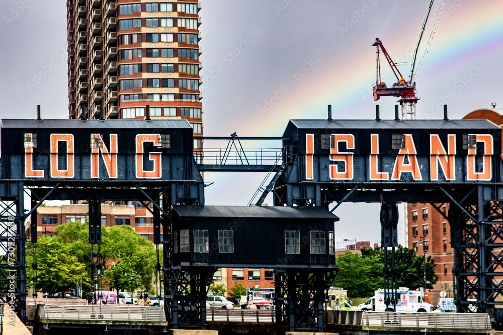 New York, USA; June 3, 2023: The old Long Island pier with a beautiful ...