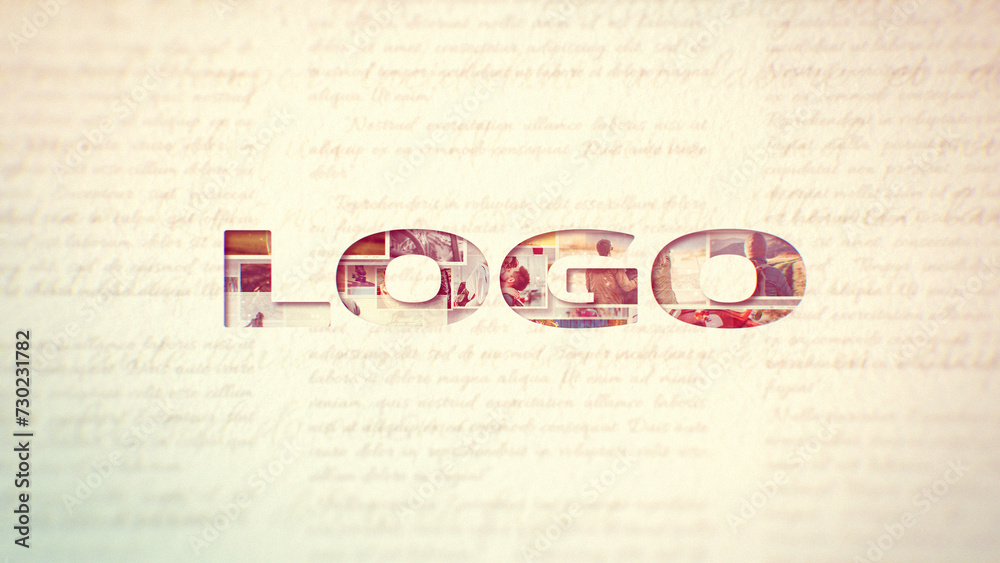 Mosaic Multi Frame Photos Logo Opener Stock Template | Adobe Stock