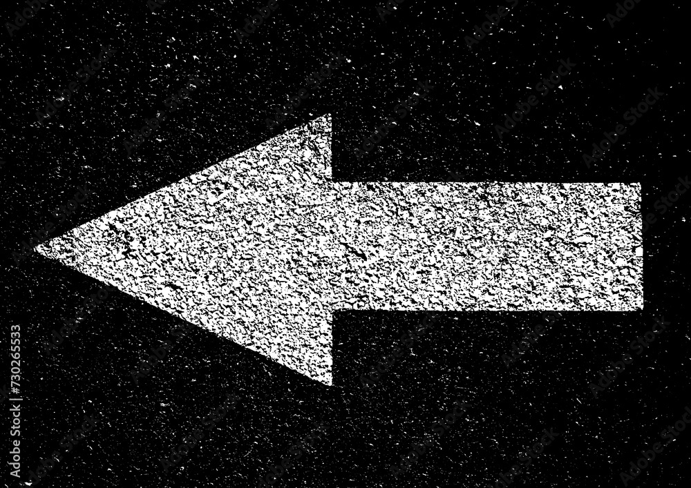 Large arrow on asphalt road texture with a transparent background Stock ...